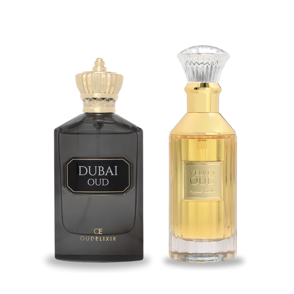 Oud Elixir Dubai Oud + Lattafa Velvet Oud (save £8)